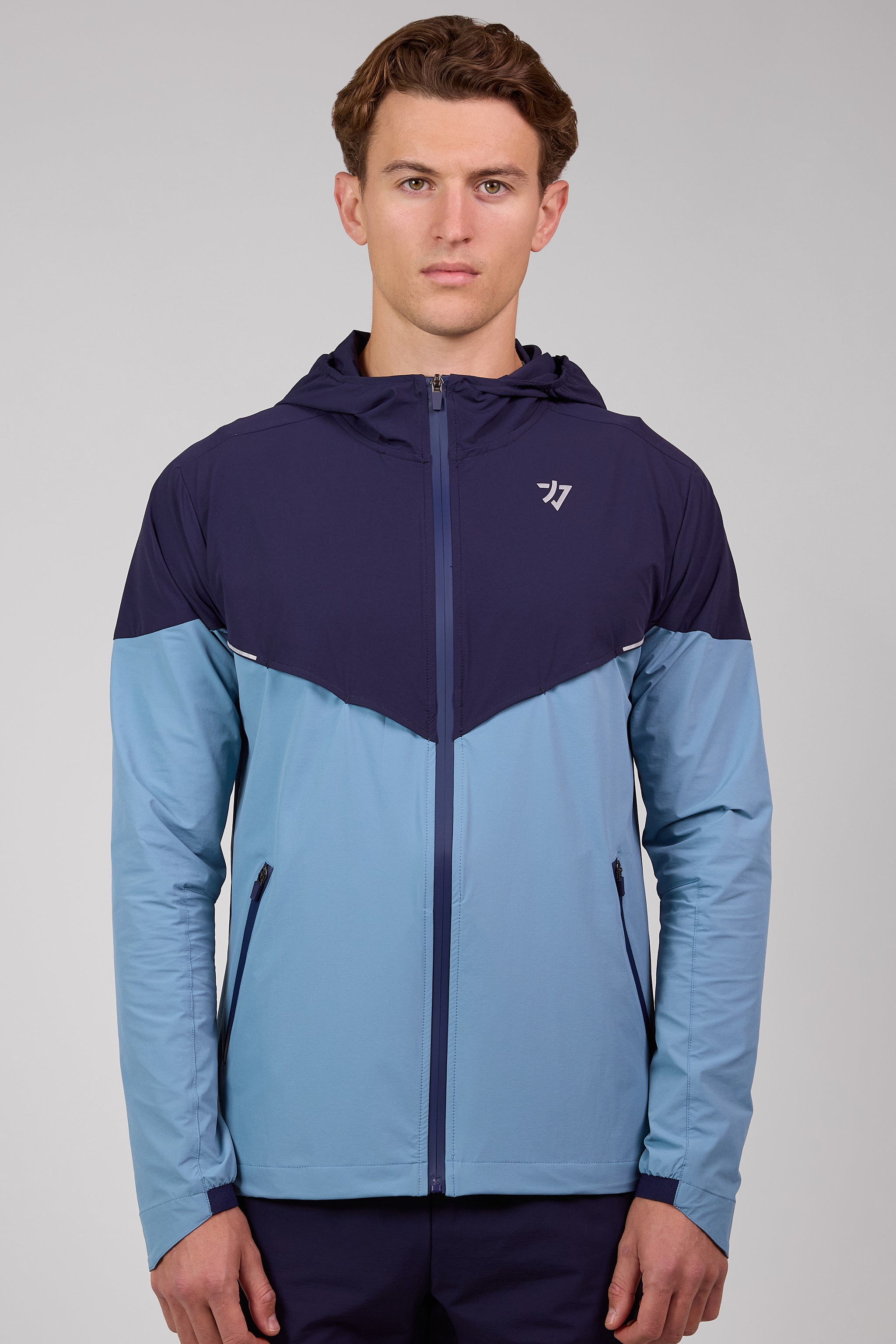Shōri Technical Windbreaker Navy/Sky Blue
